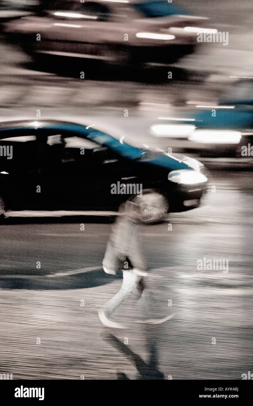 PEDESTRIANS AND TRAFFIC Stock Photo - Alamy