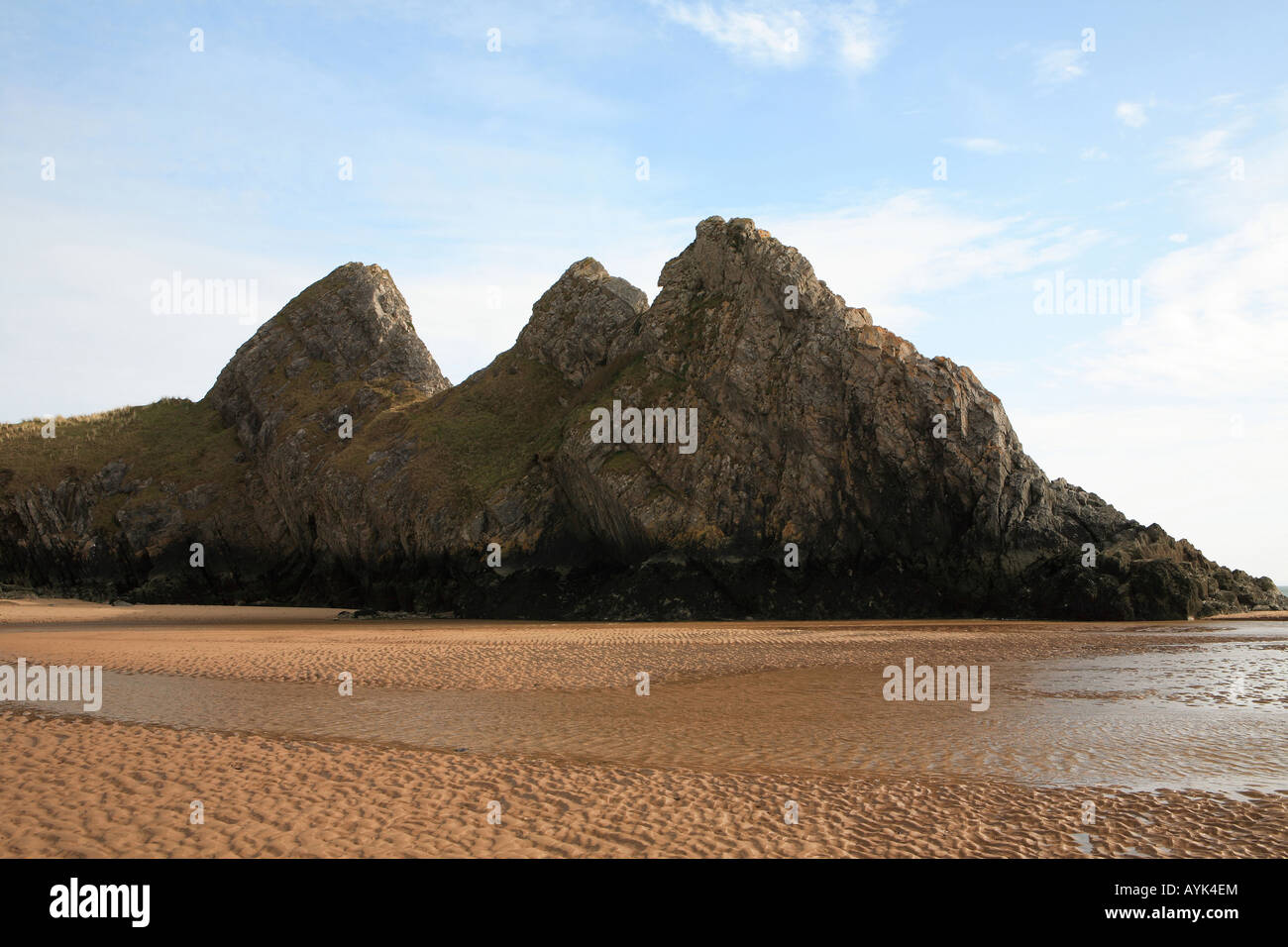Three Cliffs Bay, Gower, Wales Stock Photo - Alamy