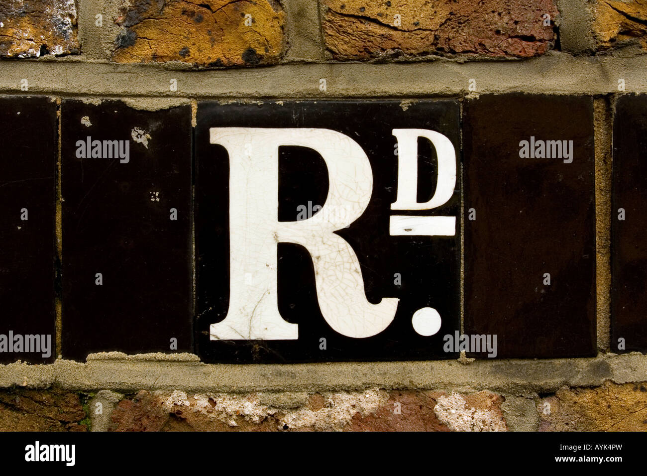 Rd for Road at the end of street sign London England UK Stock Photo - Alamy