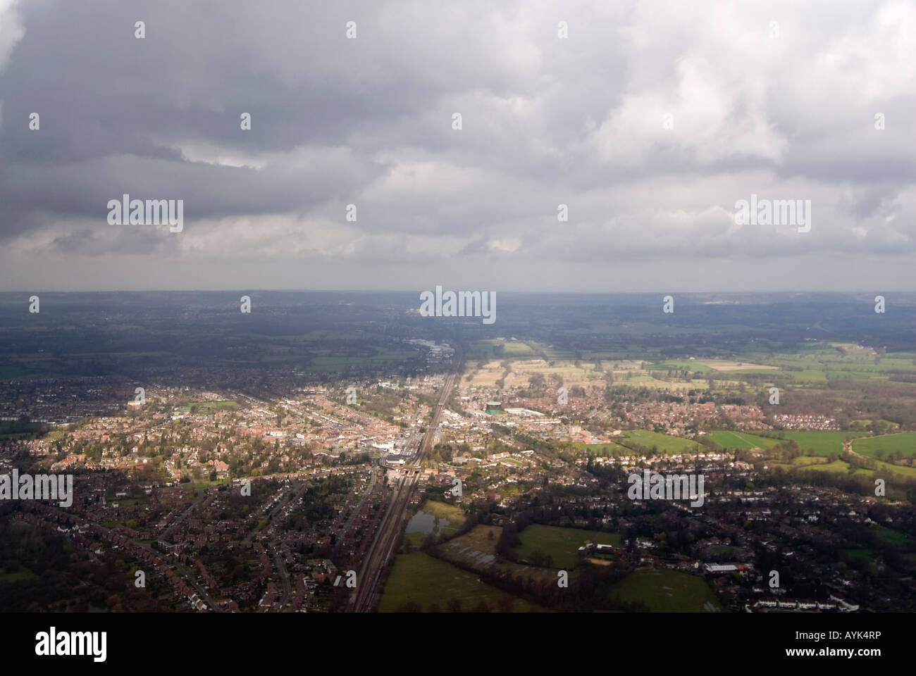 Surrey countryside aerial uk hi-res stock photography and images - Alamy
