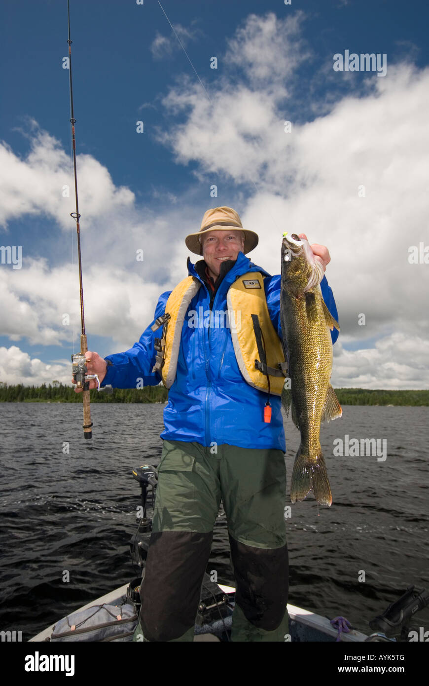 man with big walleye Stock Photo - Alamy