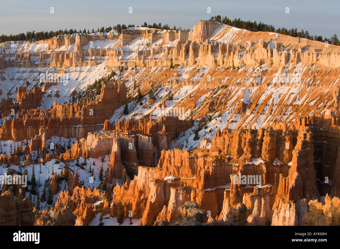 Bryce Canyon National Park, Utah, Winter Sunrise from Sunset Point ...
