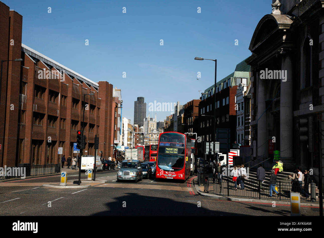 View of the City of London from Borough High Street, Borough, London ...