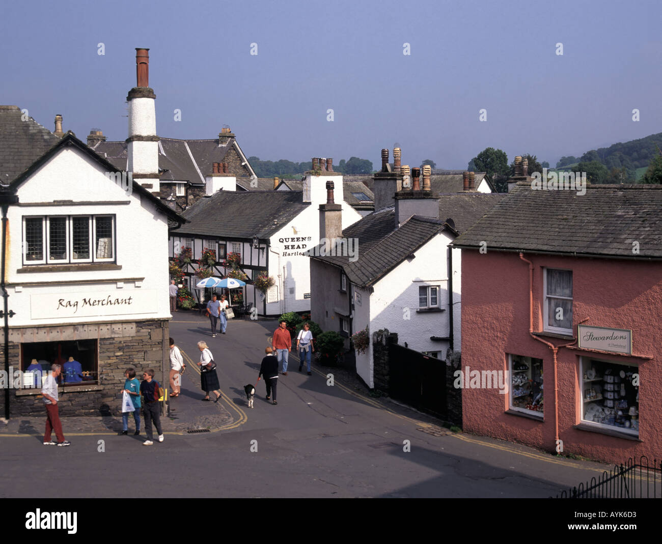 Hawkshead village shops lake district hi-res stock photography and ...