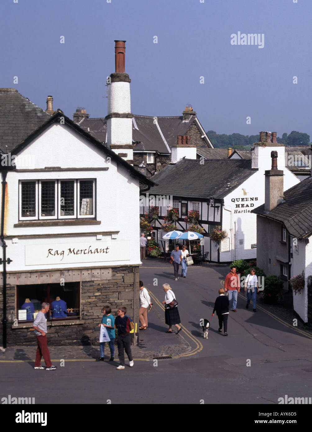 Hawkshead village popular Lake District tourist walking area has ...