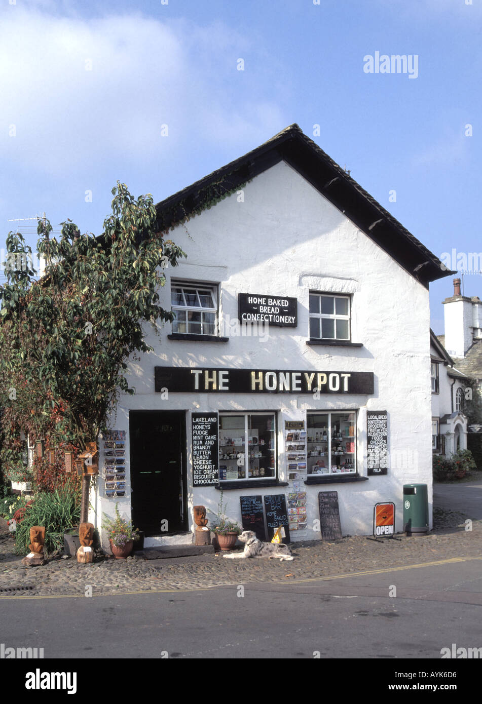 England hawkshead beatrix potter shop cumbria lake hi-res stock ...