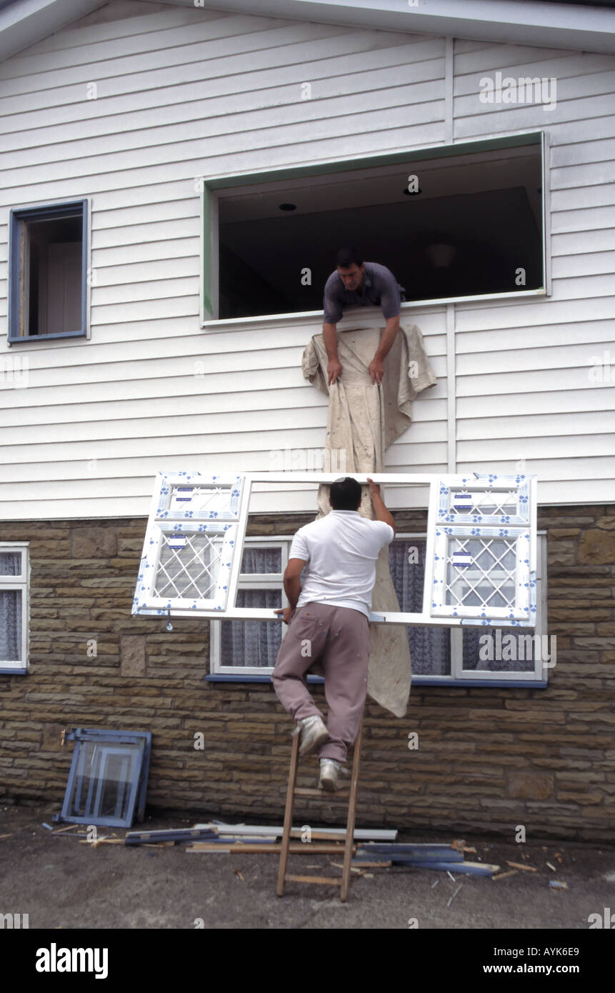 Essex detached house York stone lower front elevation UPVC weather ...