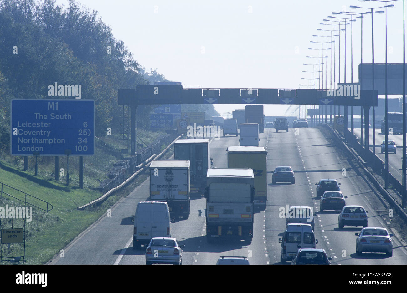 M1 motorway, Leicestershire, England, UK Stock Photo - Alamy