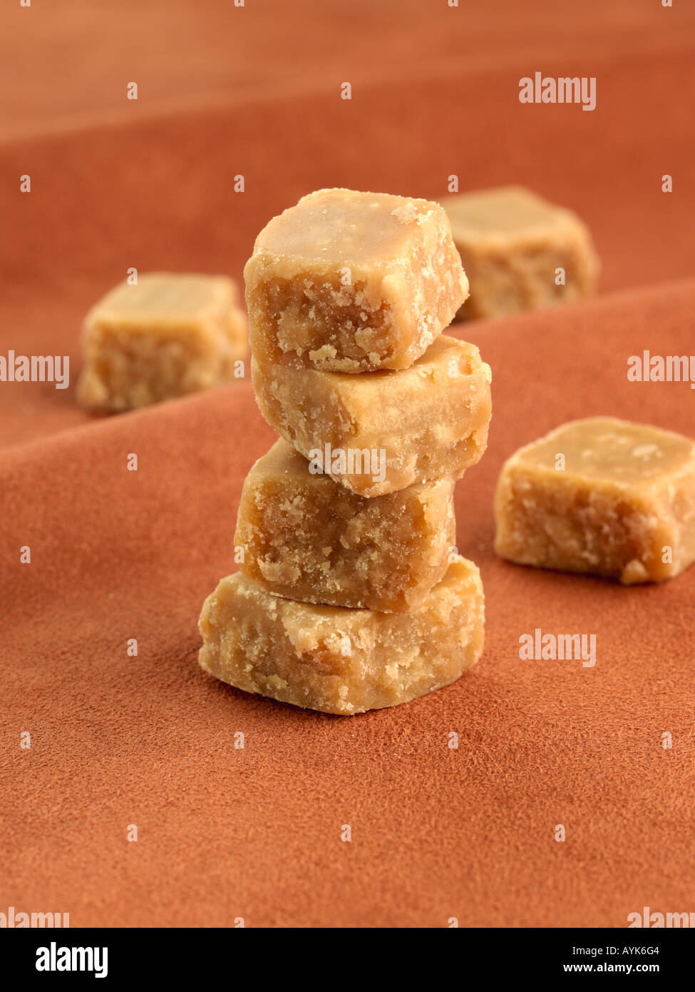 Pile of loose, broken, fudge Stock Photo - Alamy