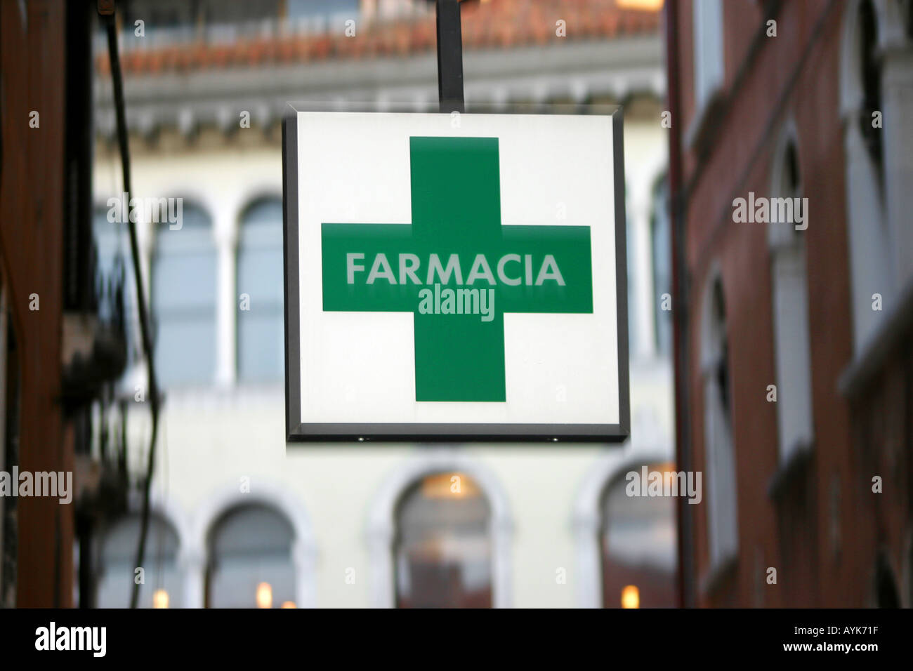 Italy pharmacy farmacia Stock Photo - Alamy