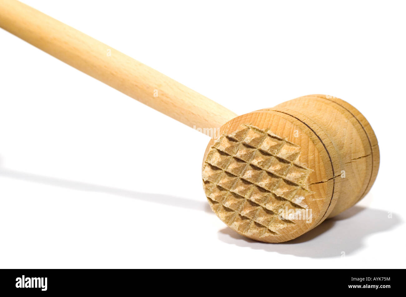 series object on white Kitchen Wood mallet Stock Photo - Alamy