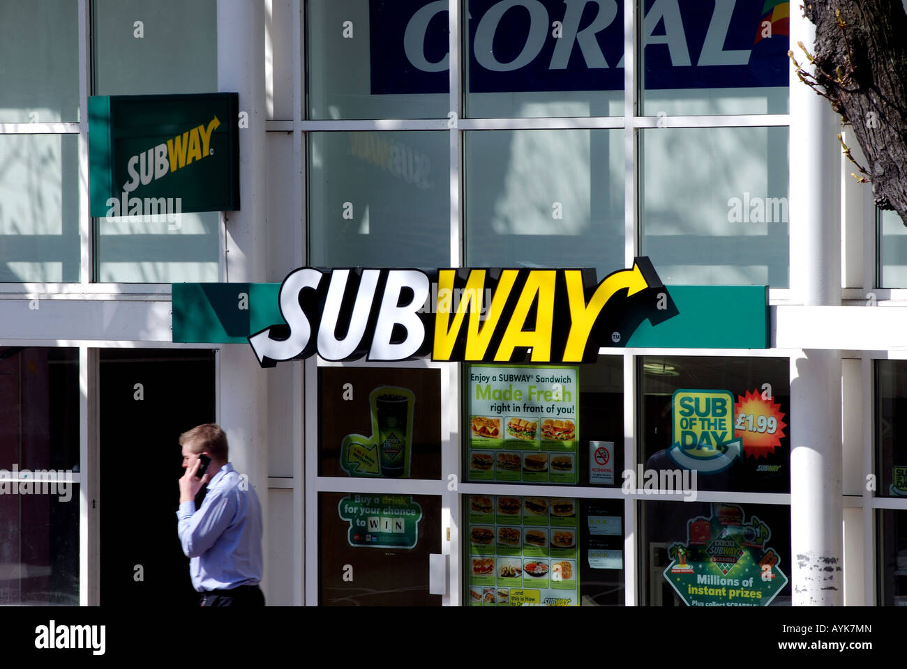 Subway shop eating hi-res stock photography and images - Alamy