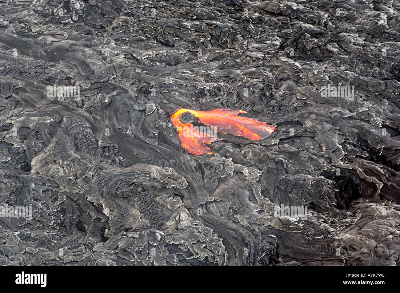 Molten lava solidifying Stock Photo - Alamy