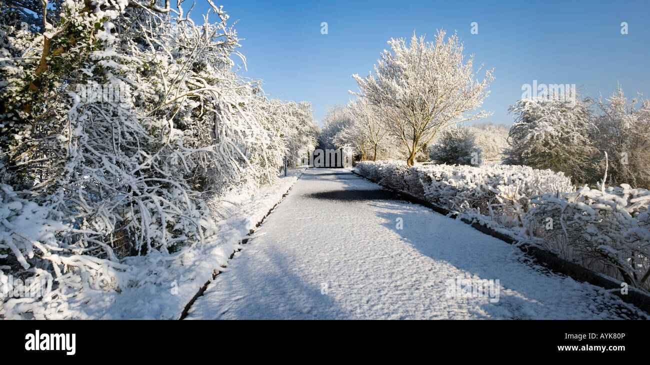 A snow covered rural landscape in the countryside Stock Photo - Alamy
