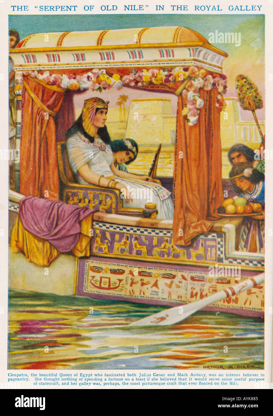 Cleopatra On Royal Barge Stock Photo - Alamy