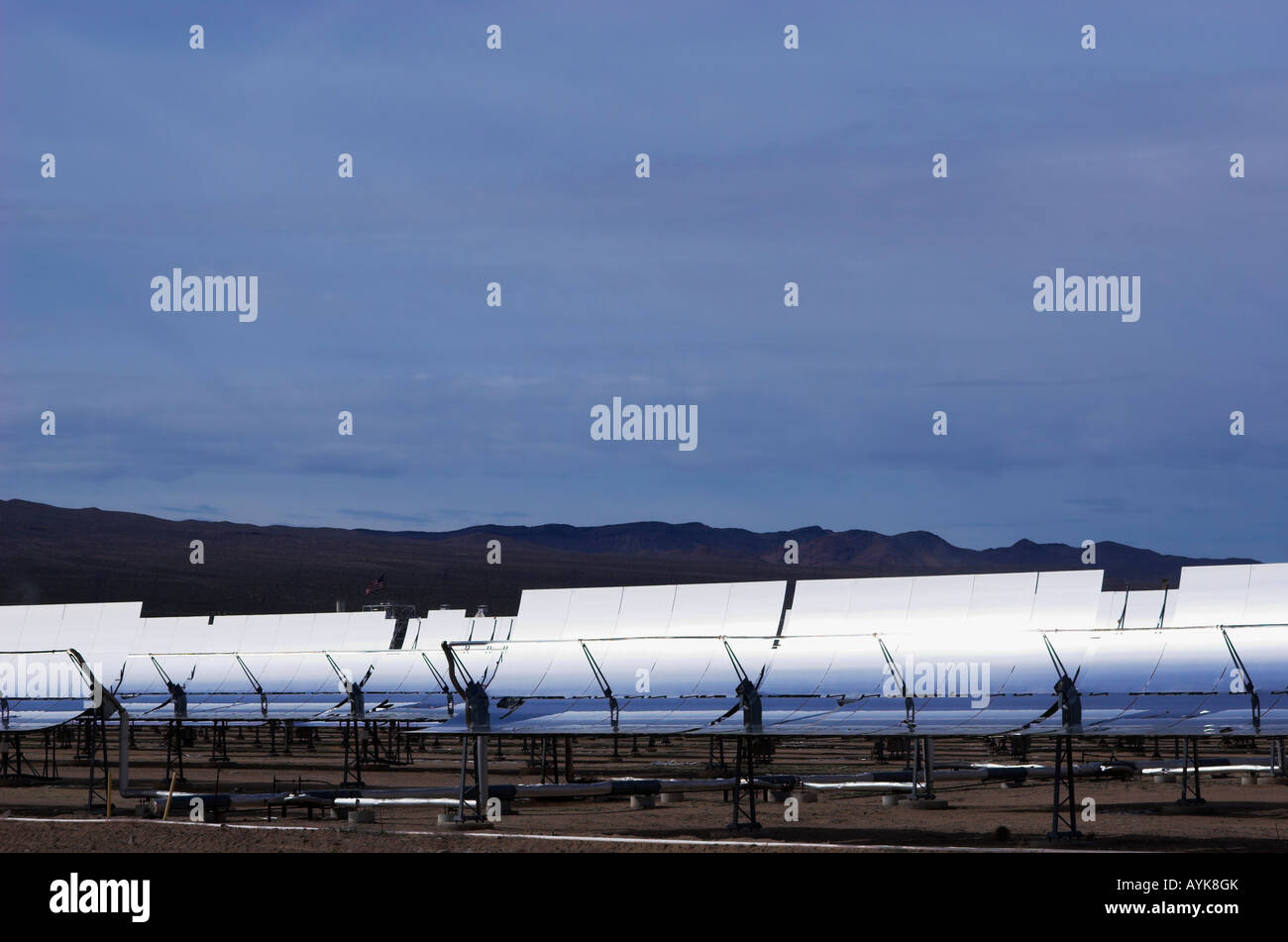 Solar Electric Generating Systems power plant in Daggett, Mojave desert ...