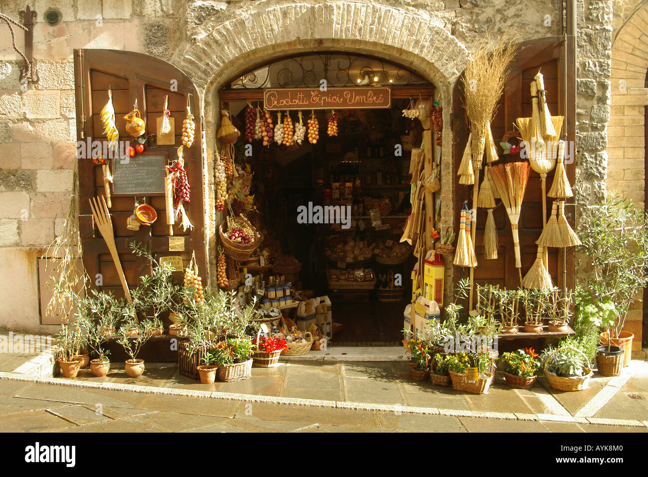 Produce Shop Assisi Umbria Italy Stock Photo - Alamy