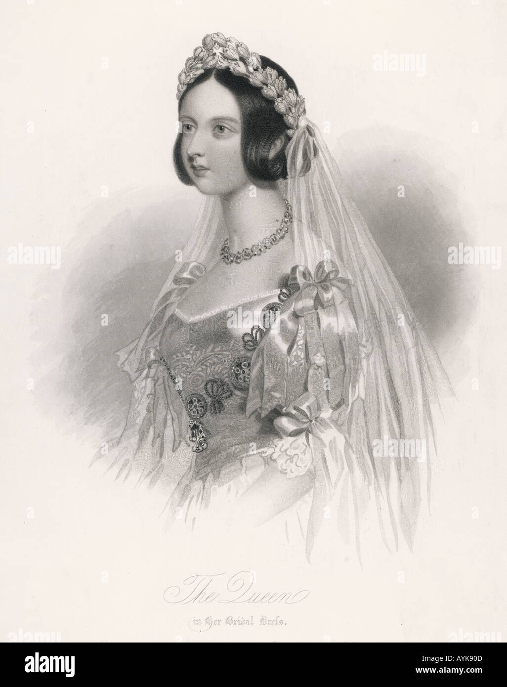 Queen victoria in her bridal dress hi-res stock photography and images ...