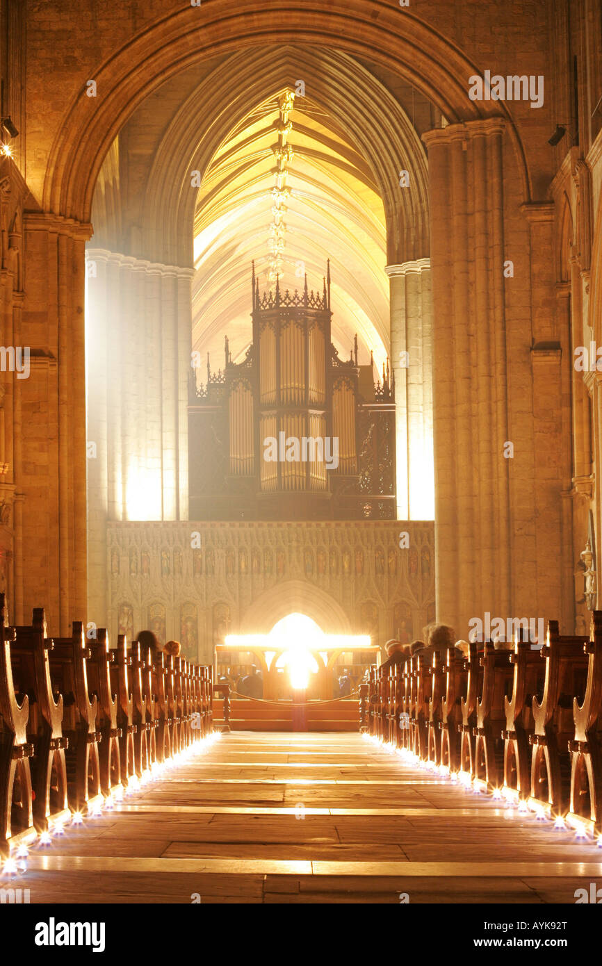 Ripon Cathedral interior Stock Photo - Alamy