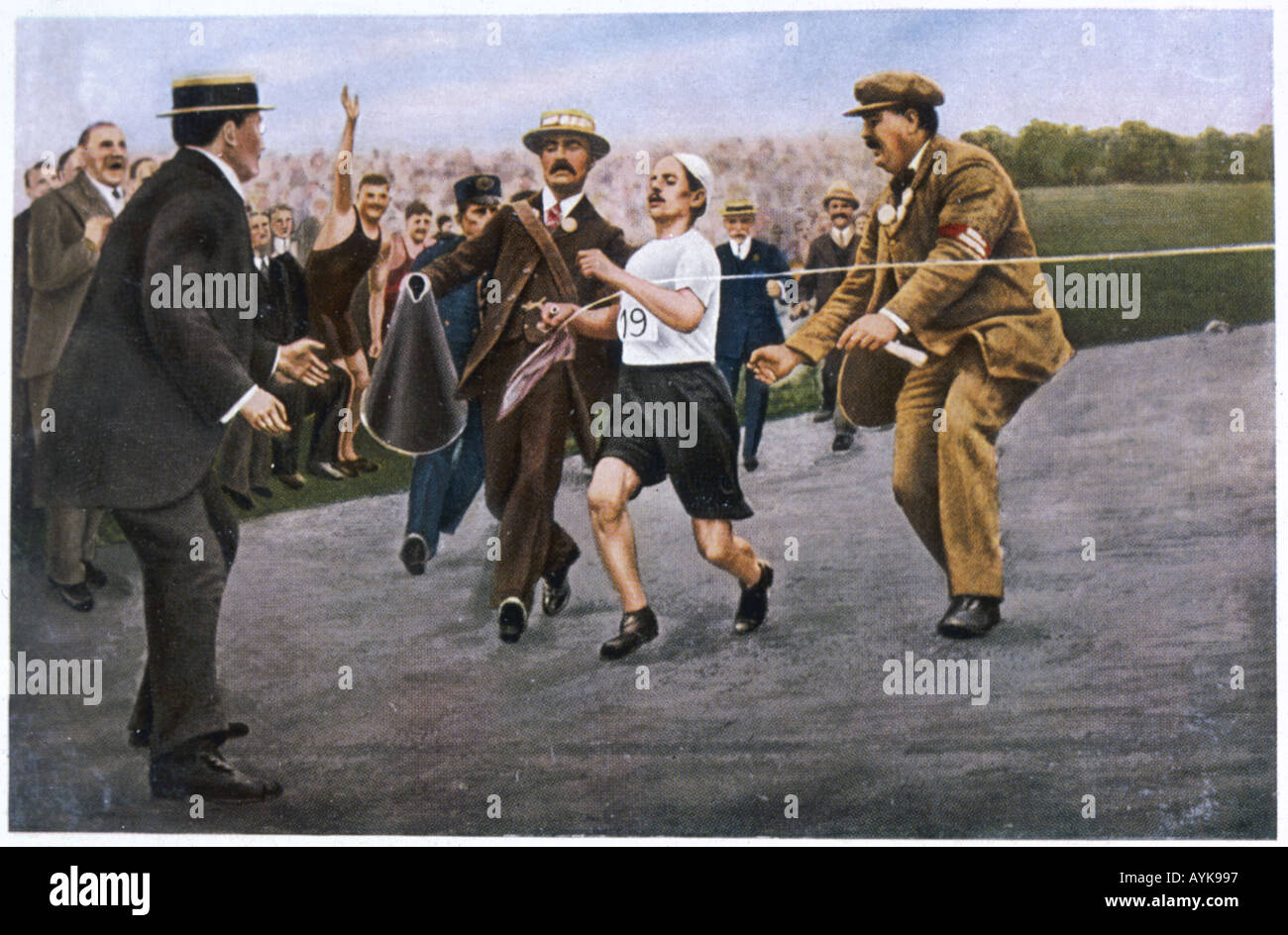 Olympics 1908 Marathon Stock Photo - Alamy