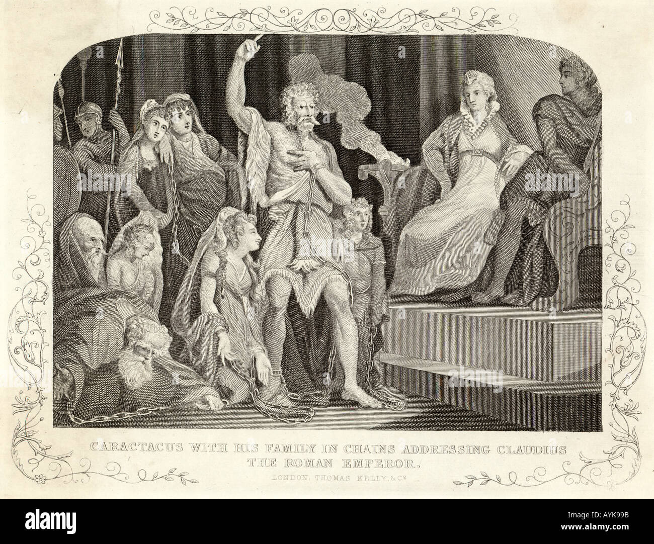 Caractacus addresses emperor claudius in hi-res stock photography and ...