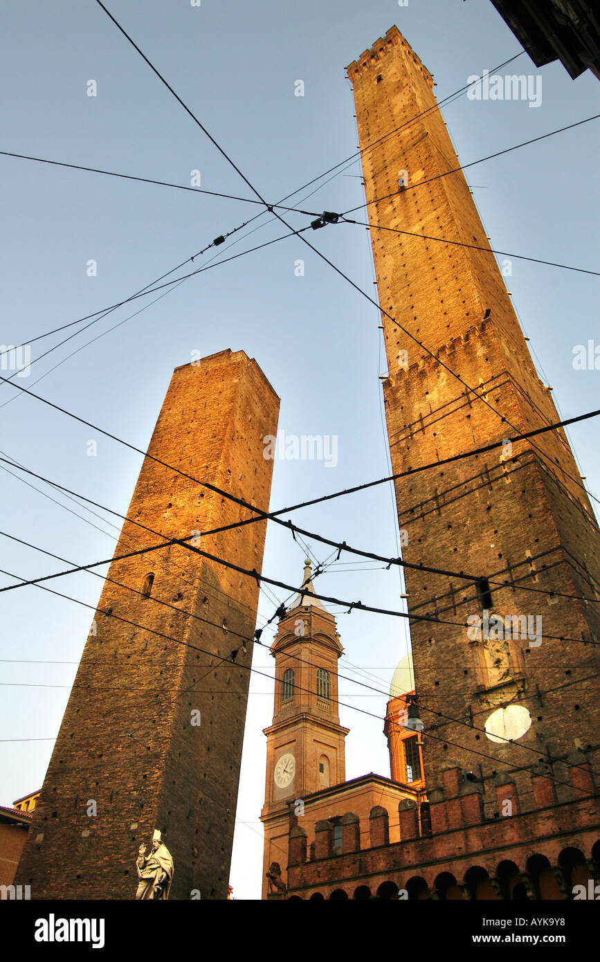 Bologna Emilia-Romagna Italy Statue of Saint San Petronius blessing the ...