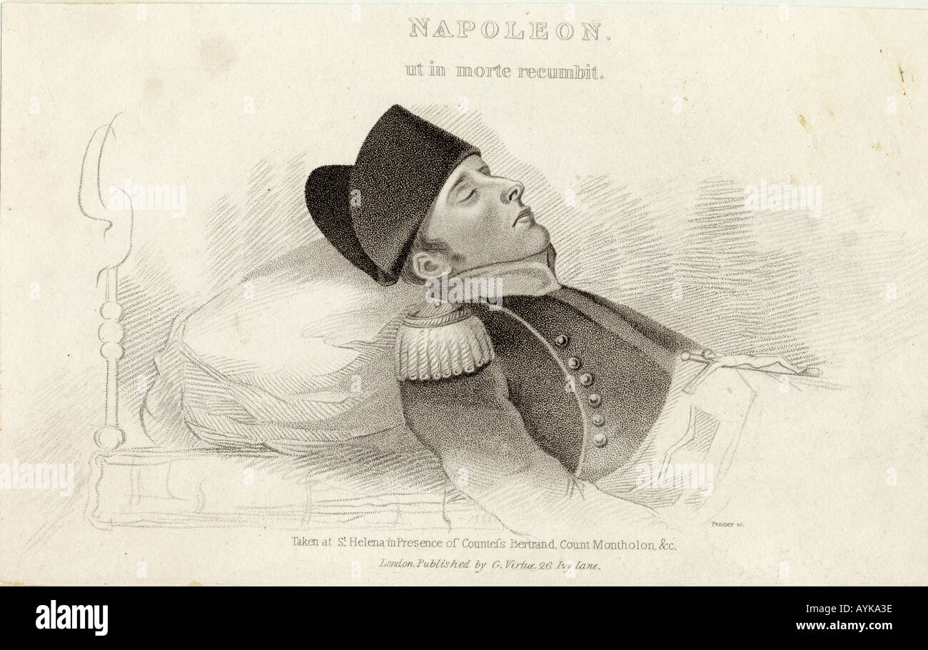 Napoleon On His Deathbed Stock Photo - Alamy
