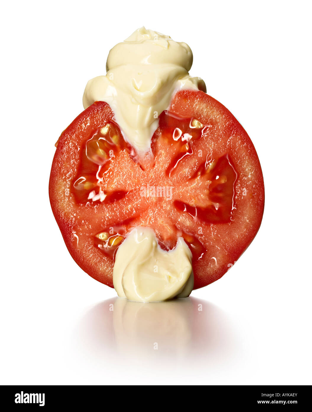 tomato with mayonnaise Stock Photo - Alamy