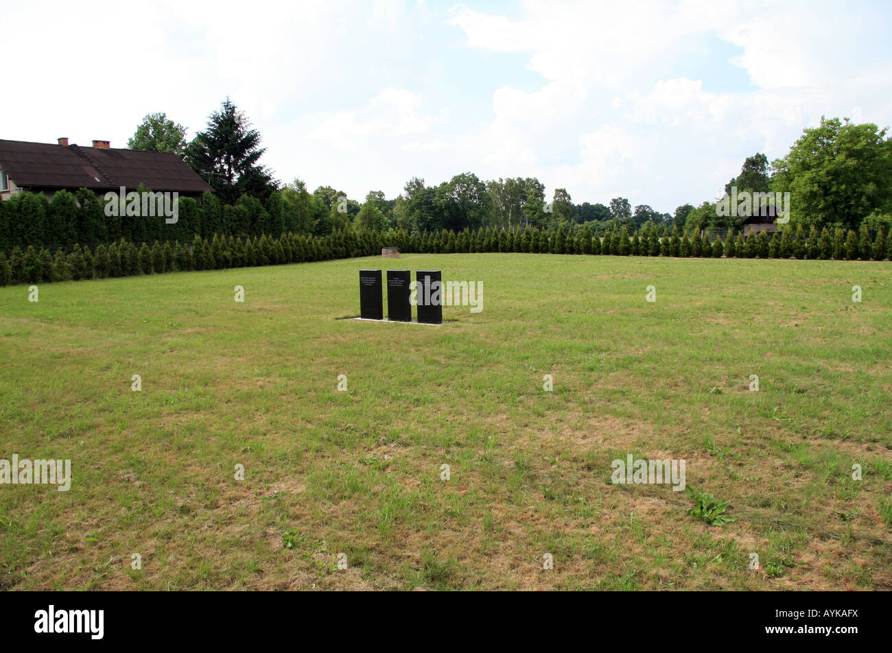 Memorial headstones inside the grounds of the Little Red House at the ...