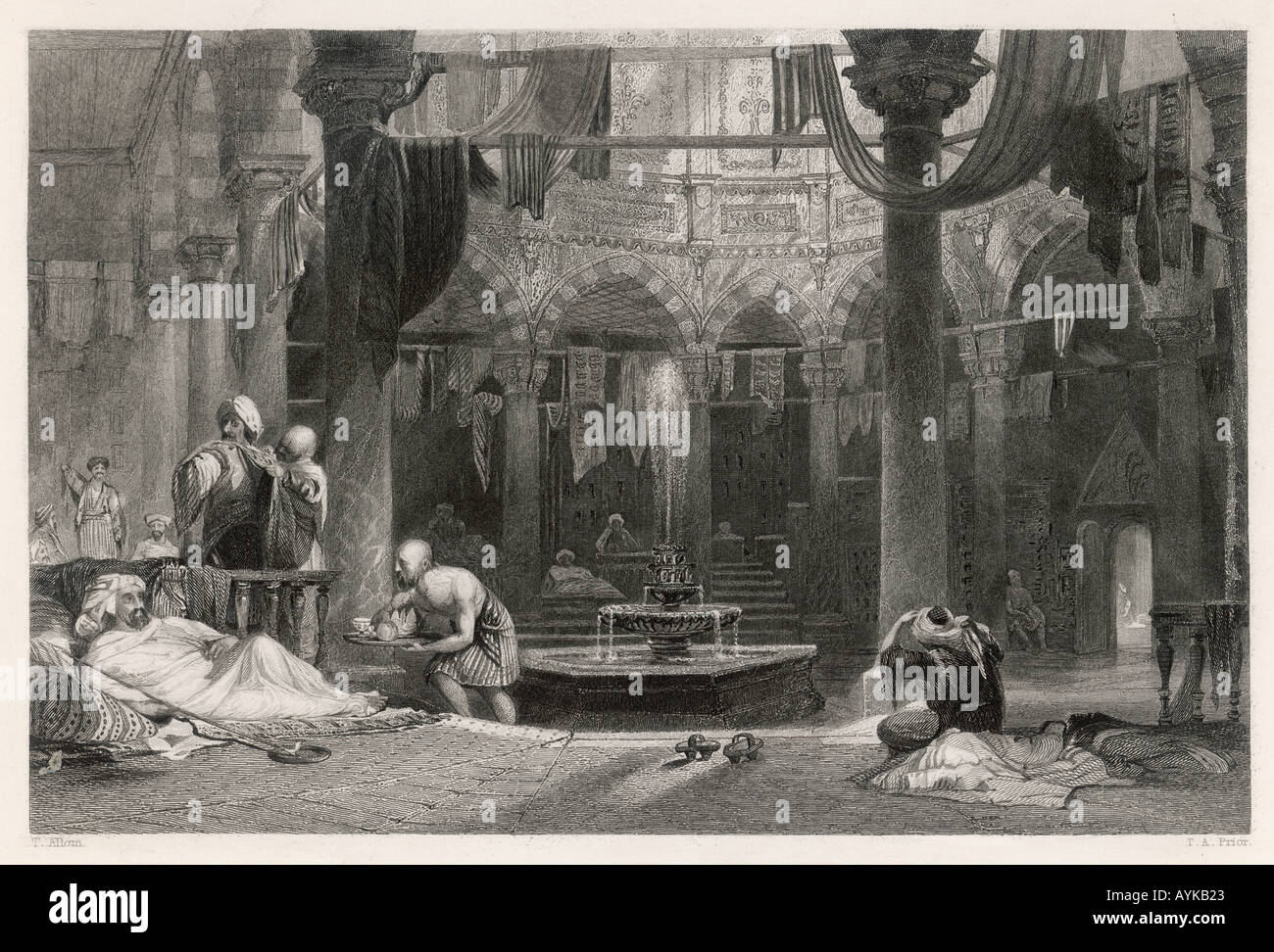 Turkish Bath C1840 Stock Photo - Alamy