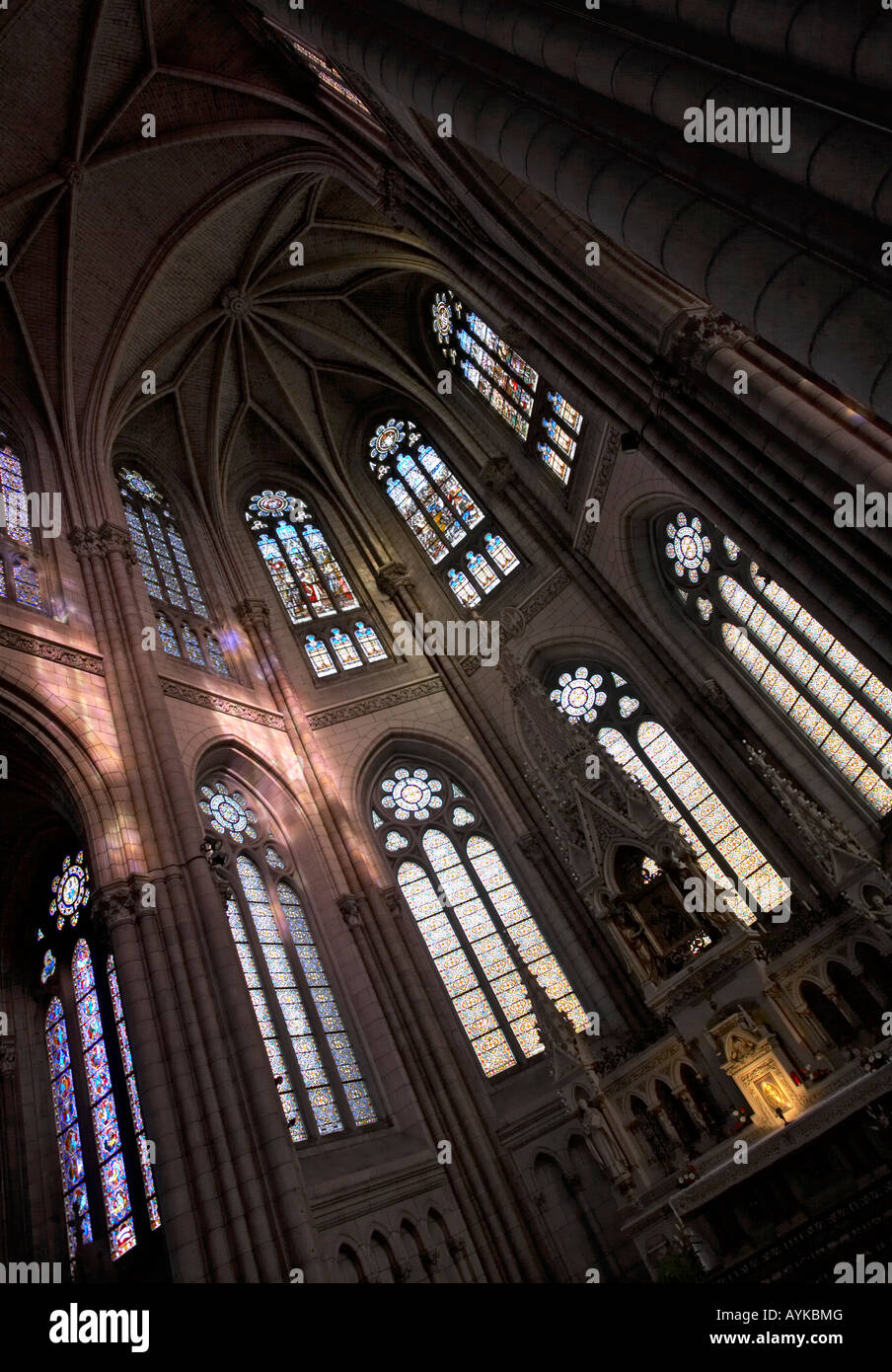 Interior of the Church of Saint Aubin, Place Sainte Anne, Rennes ...