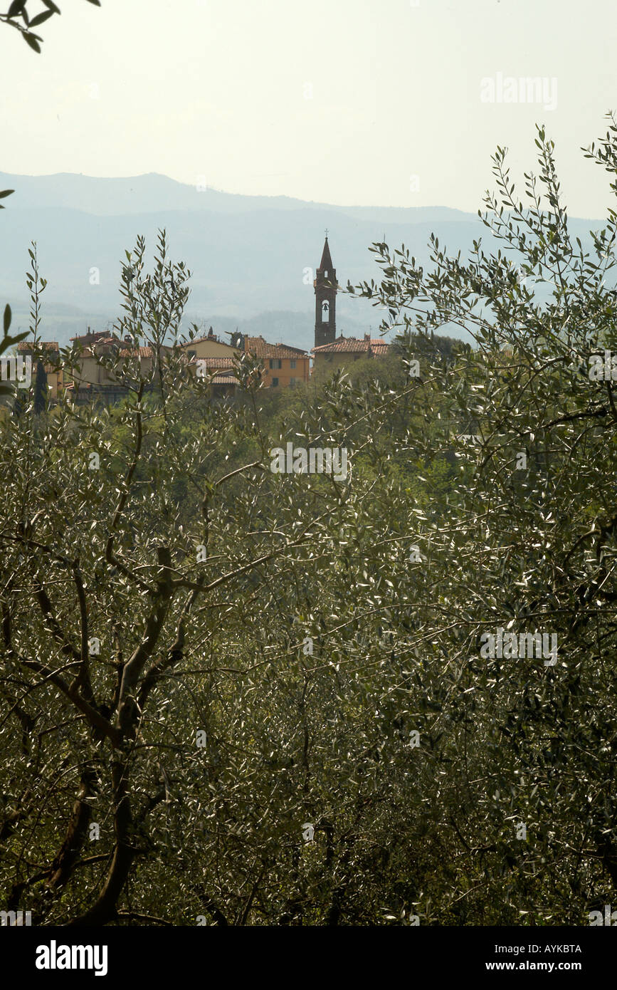 Le Balze Arezzo Tuscany Italy upright vertical portrait Stock Photo - Alamy