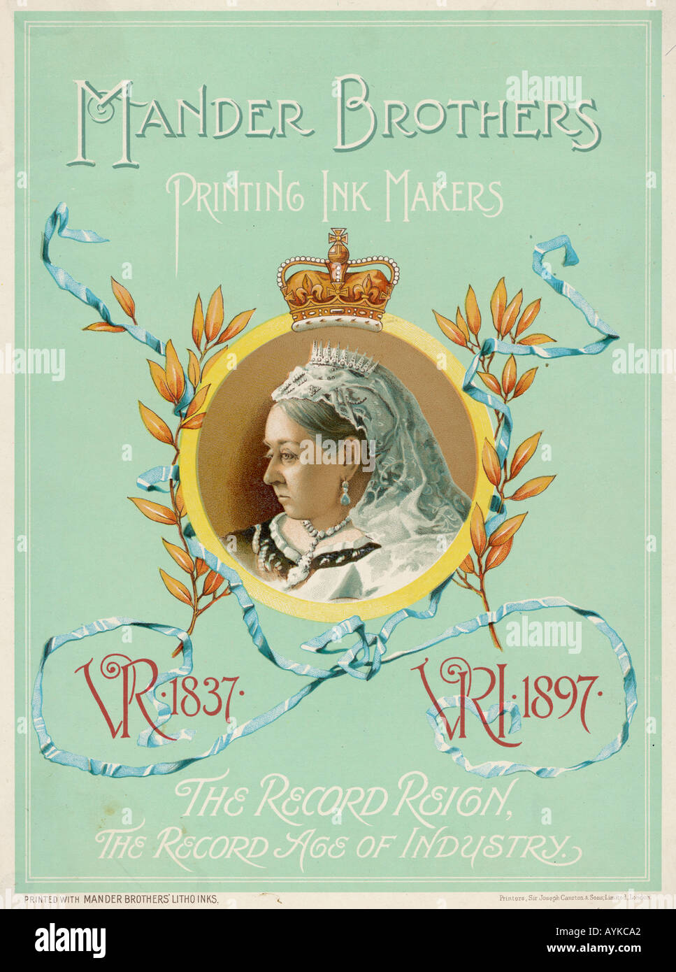 Advert Mander Bros Inks Stock Photo - Alamy