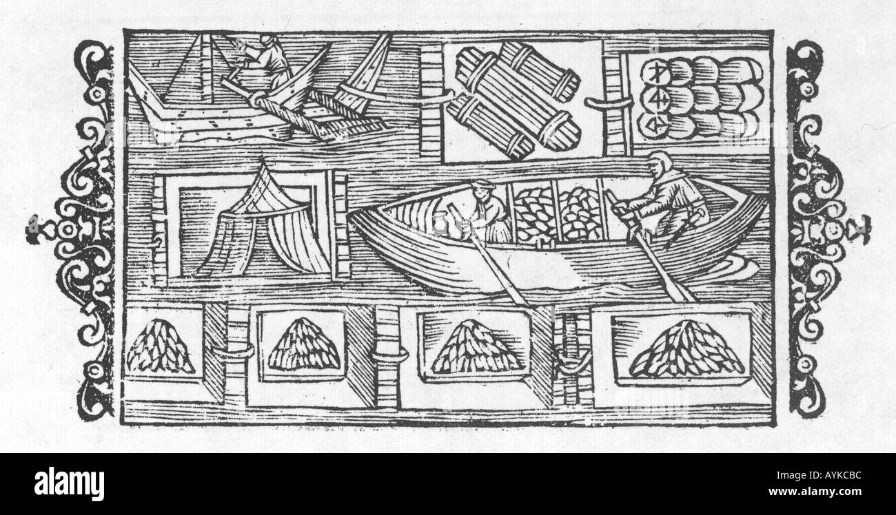 Transport By Raft 1555 Stock Photo - Alamy