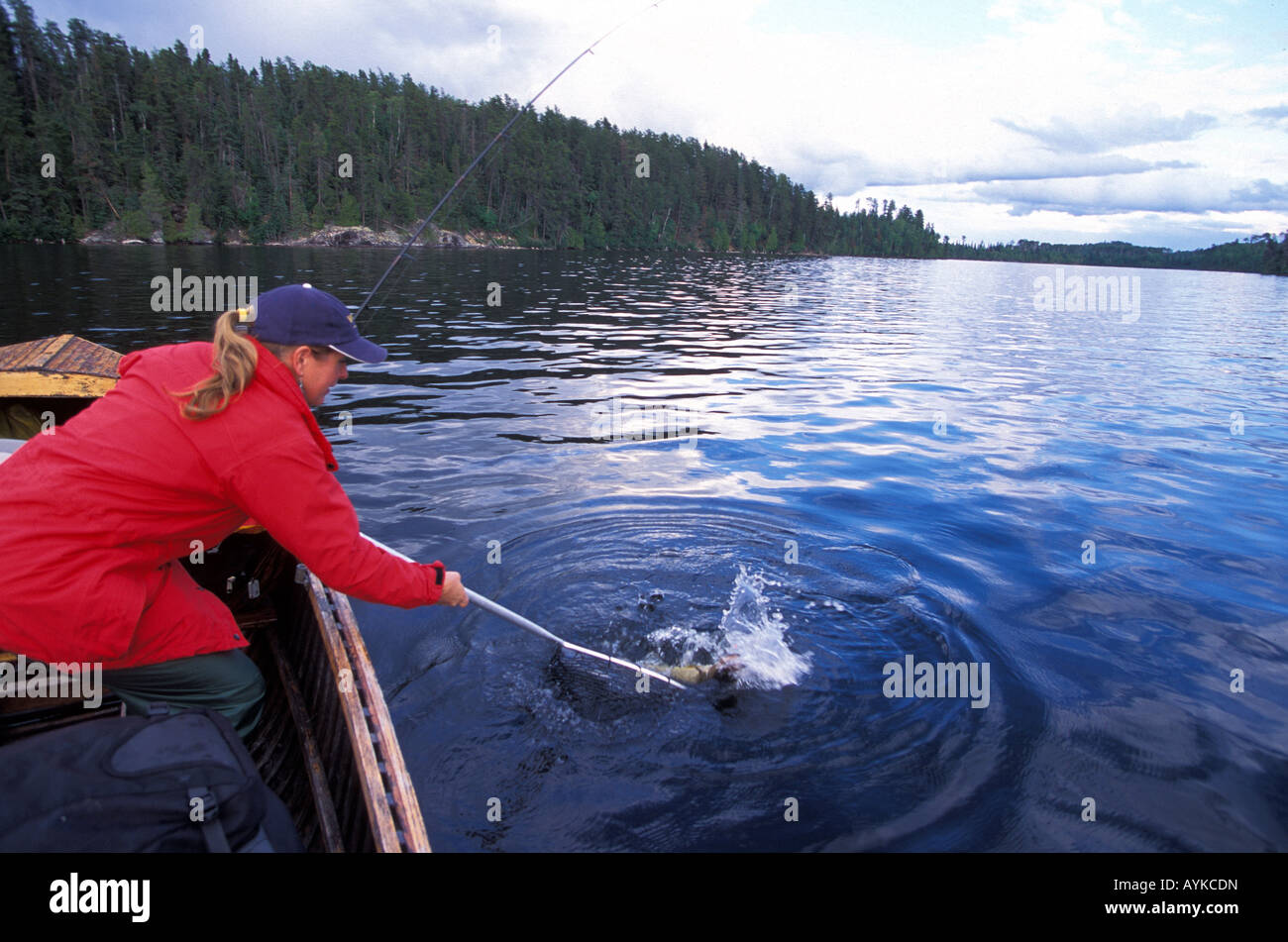 woman netting fish Stock Photo - Alamy