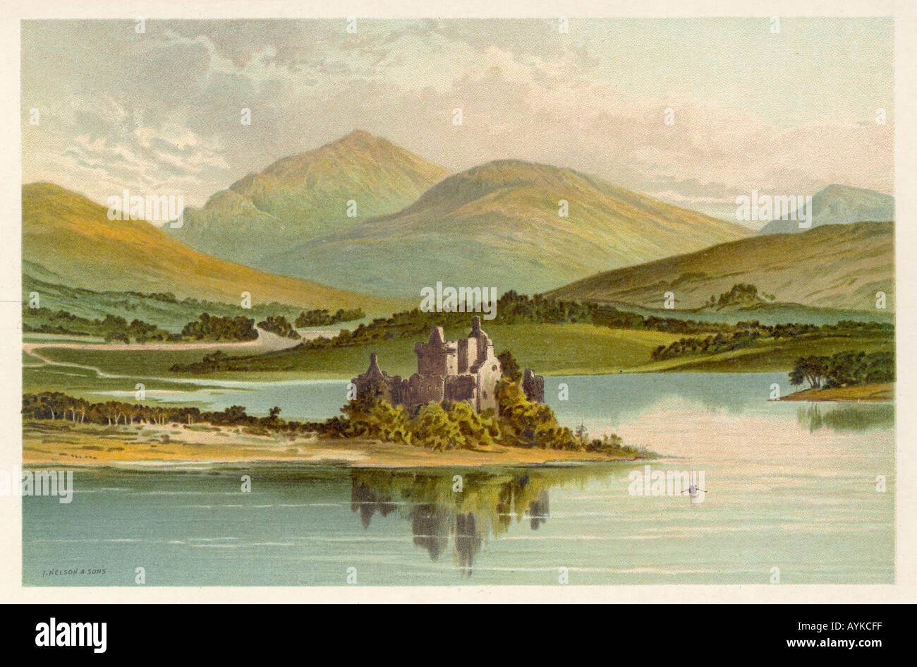 Kilchurn Castle 1880s Stock Photo - Alamy