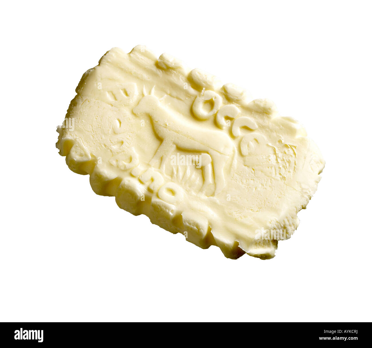 butter pat imprint hand patted country style Stock Photo - Alamy
