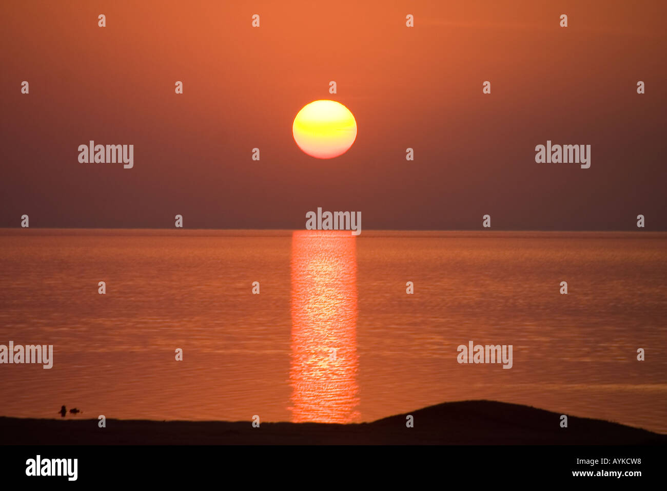 sun set in the Qatar desert Stock Photo - Alamy