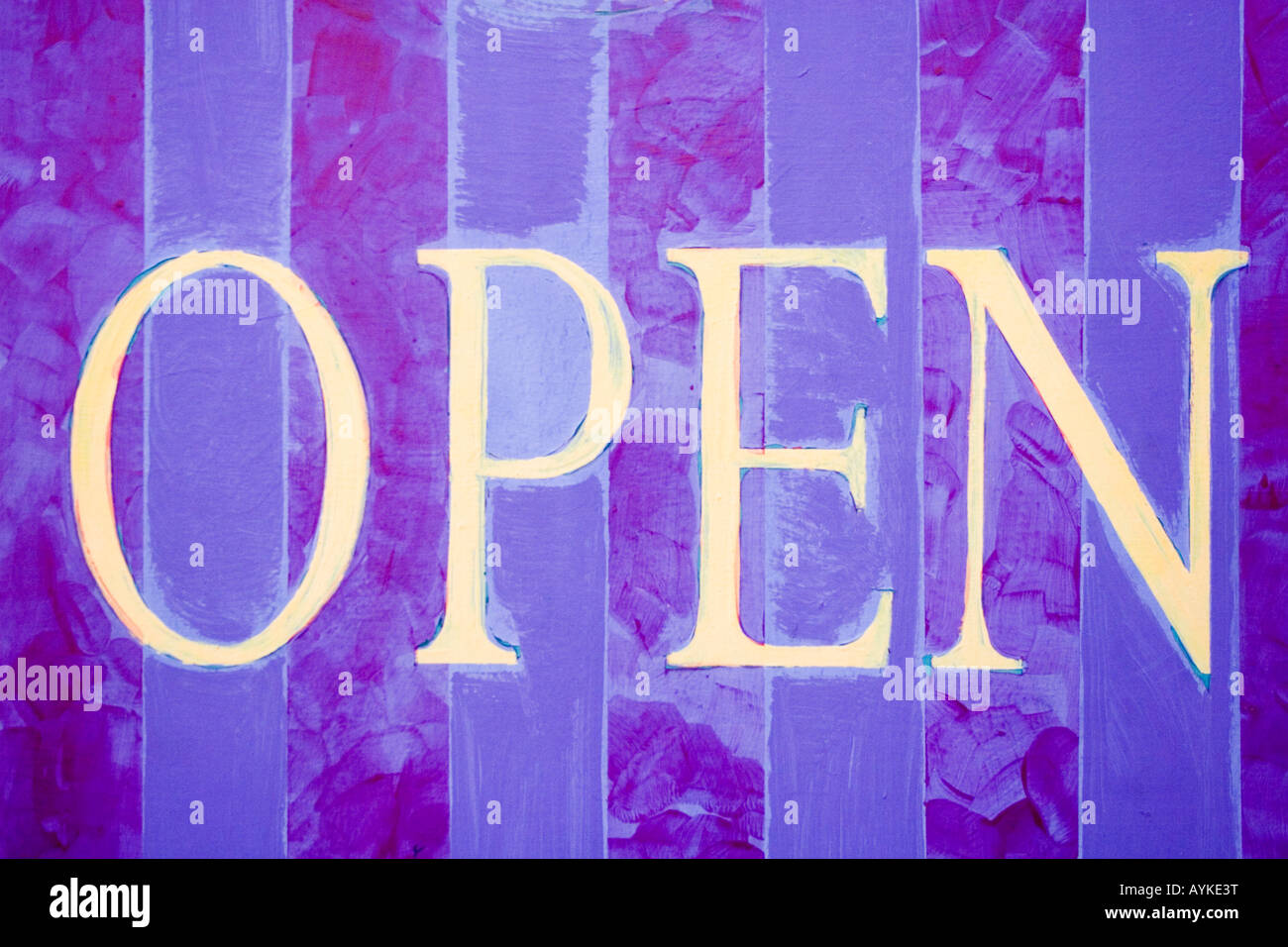 Store sign saying open Stock Photo - Alamy