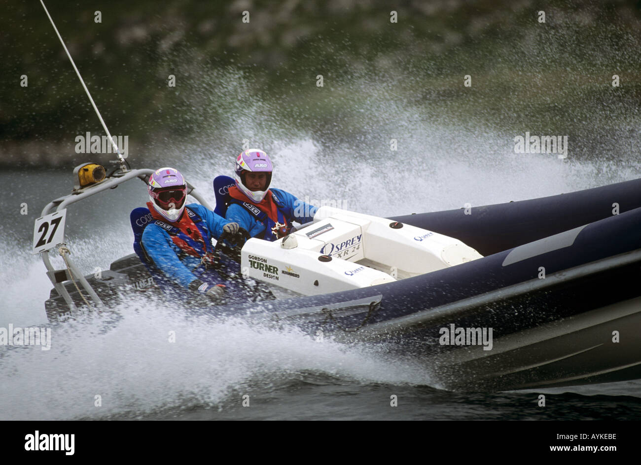 Racing RIB Rigid Inflatable Boat during annual Round Scotland RIB Race ...