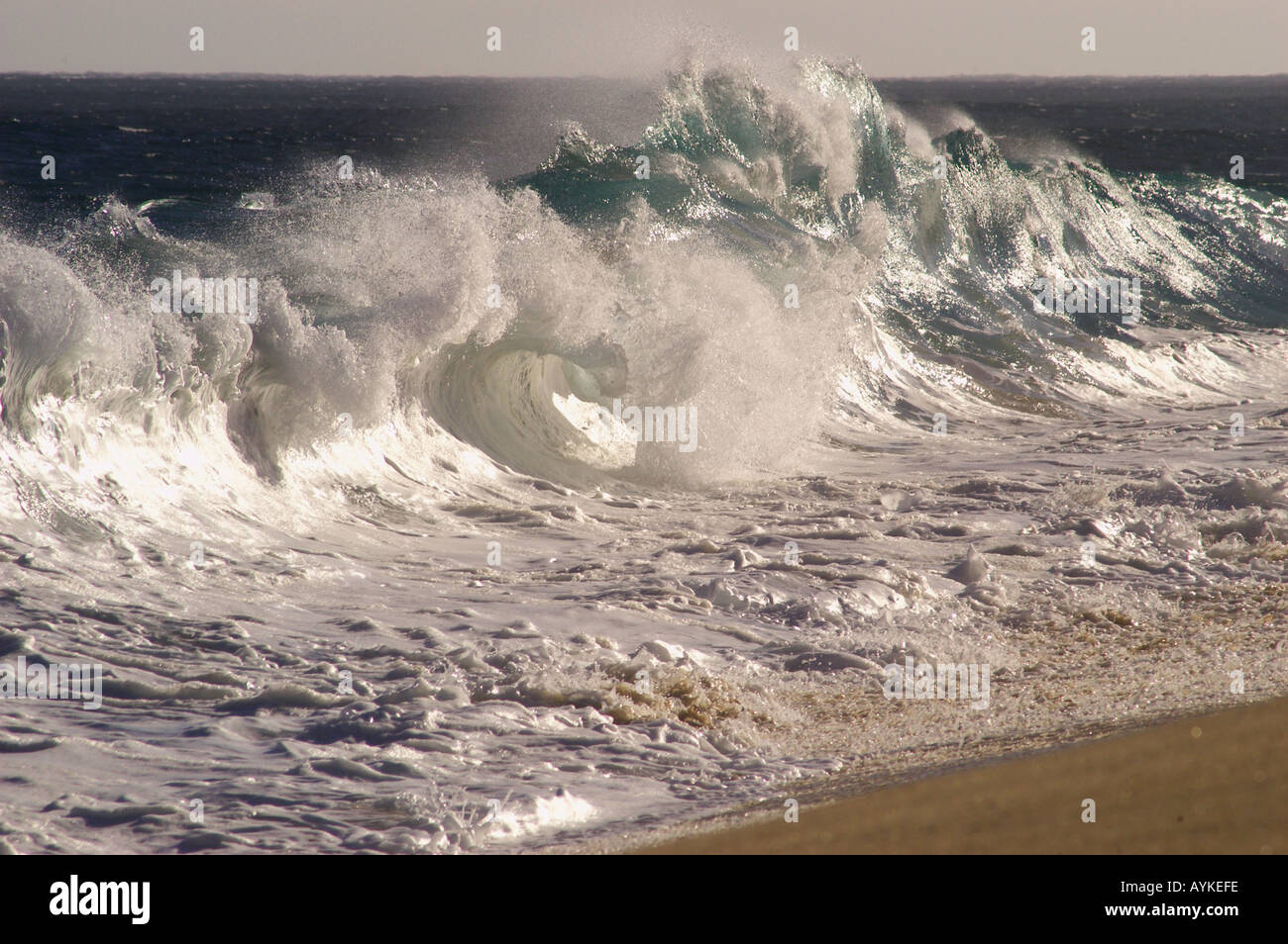 powerful breaking wave Stock Photo - Alamy