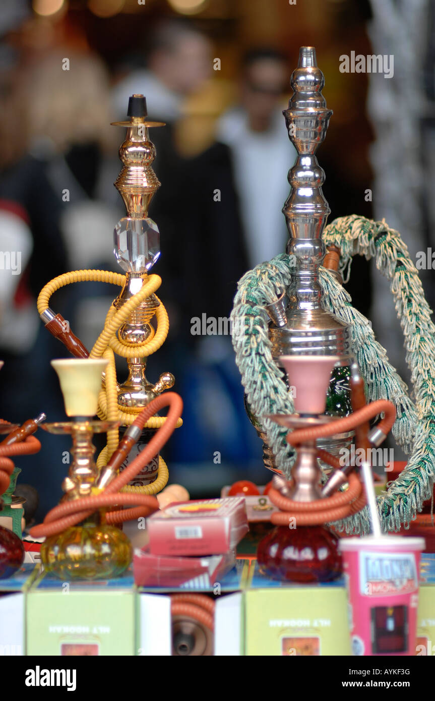 Hubble-bubble Middle Eastern stall, Covent Garden, London Stock Photo - Alamy
