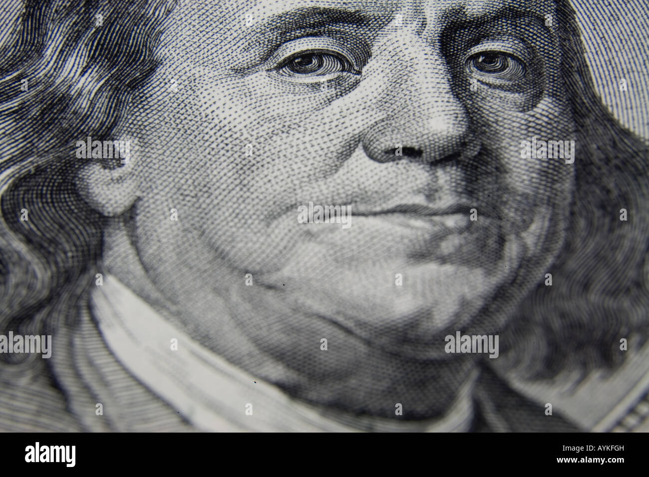 the part of US dollars banknote with president s portrait Stock Photo ...