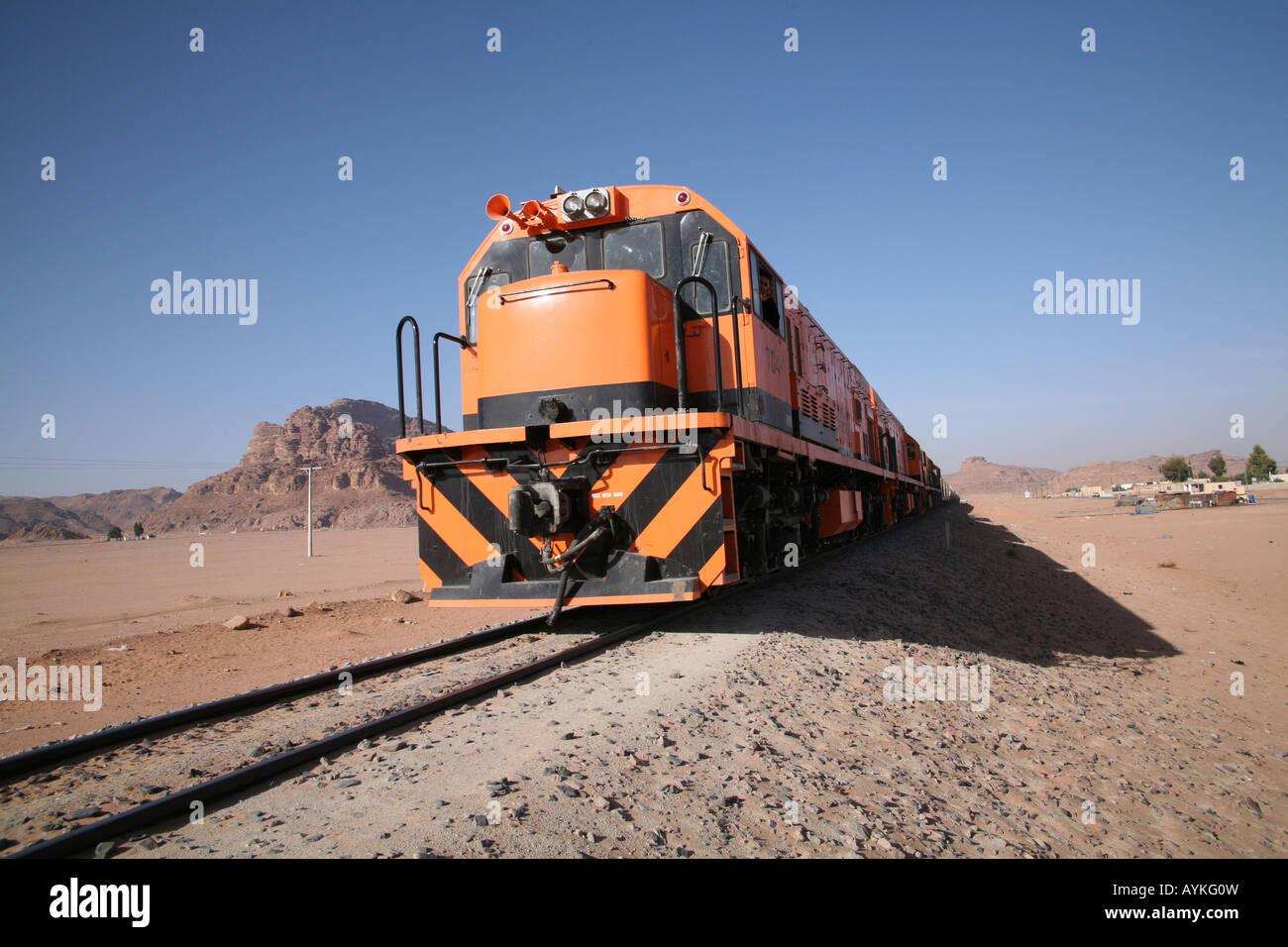 A train passing through Wadi Rum The Bedouins have lived for thousands ...
