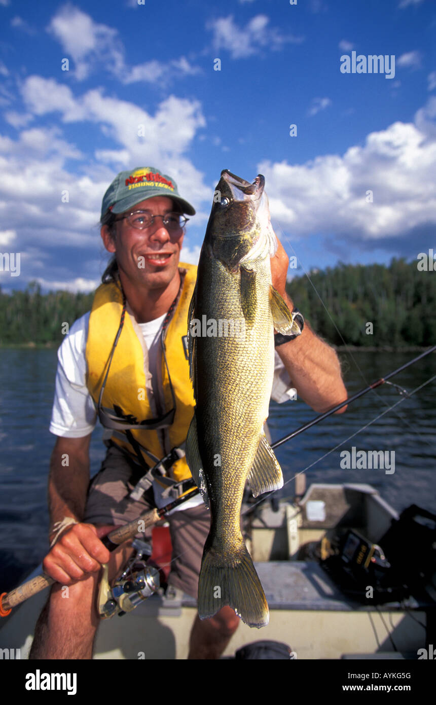 man with large walleye Stock Photo - Alamy