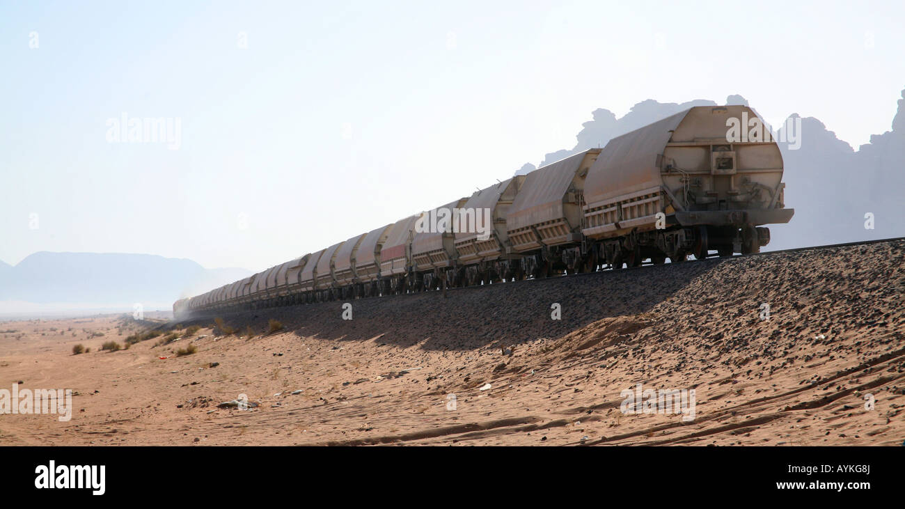 A train passing through Wadi Rum The Bedouins have lived for thousands ...