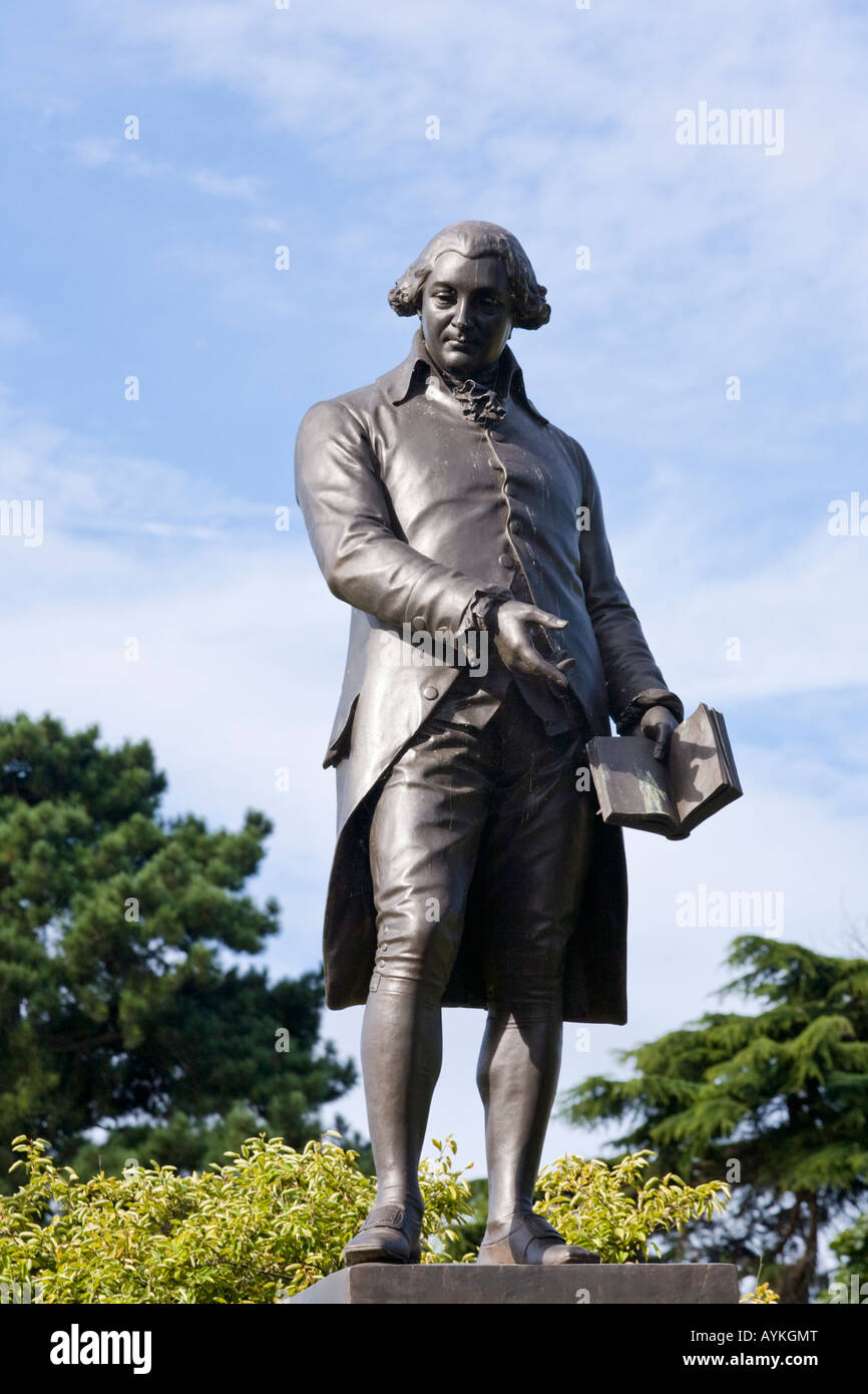 Statue of Robert Raikes, founder of the Sunday School movement, in the ...