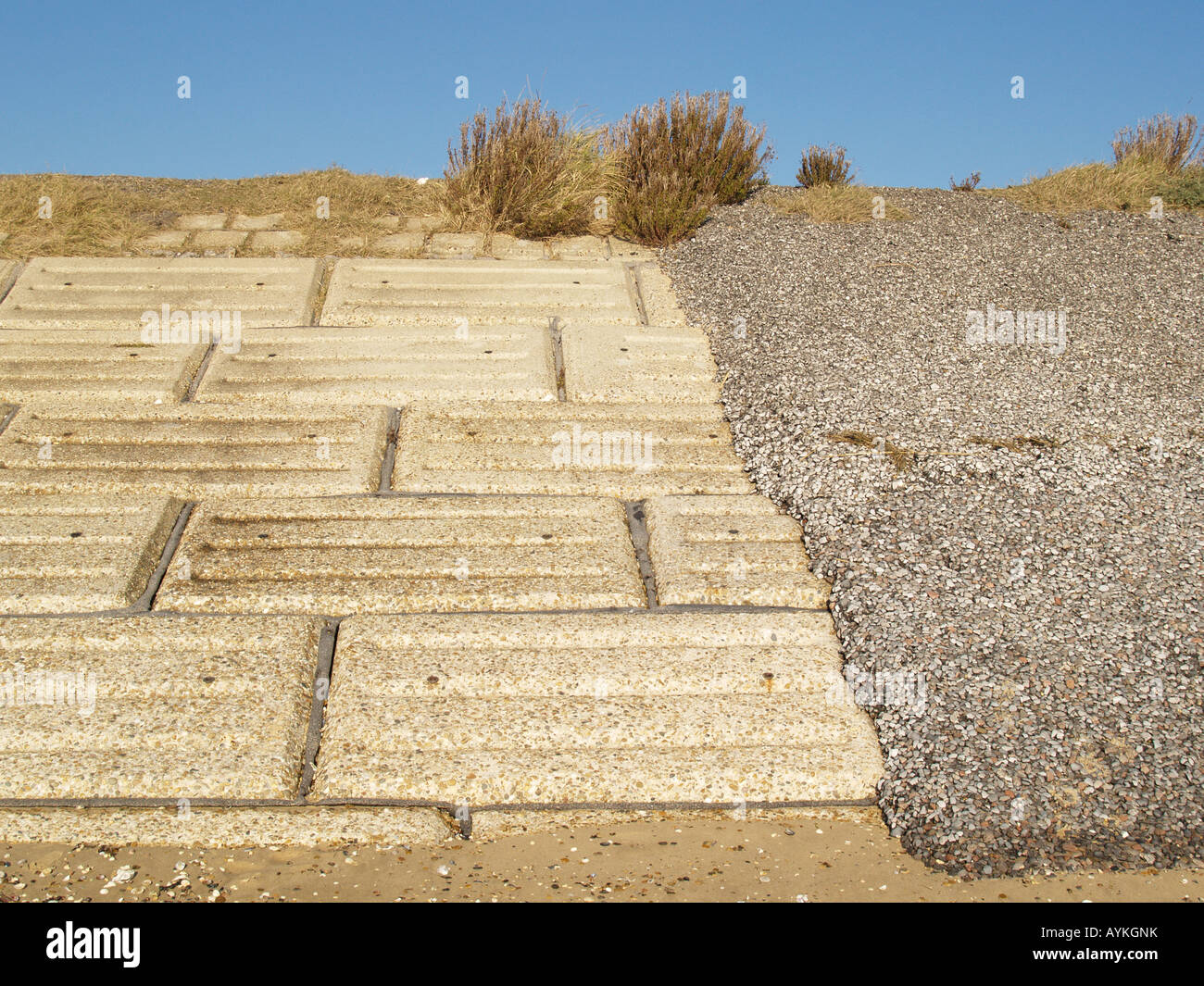 eroded beach cliff field edge sea erosion defence Stock Photo - Alamy