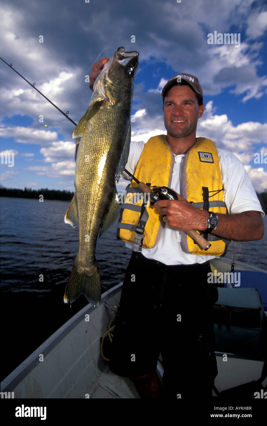 man with walleye Stock Photo - Alamy