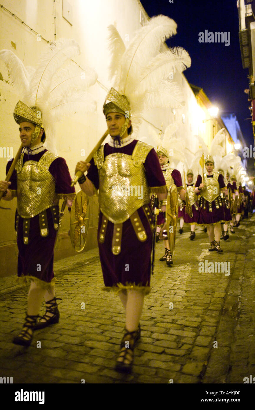Roman soldiers, called Armaos, of La Macarena brotherhood, Good Friday ...